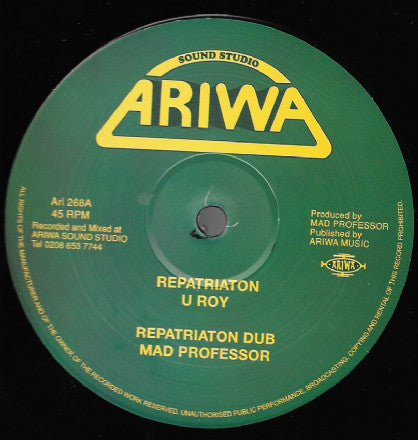 Buy U-Roy, Mad Professor : Repatriation / Teacher (12") Online for a ...